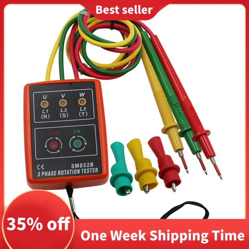 Available 60V-600V AC Indicator Meter Phase Sequence Tester LED Buzzer ...