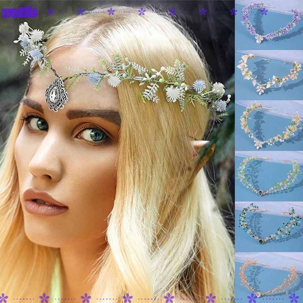 WATTLE Fairy Flower Leaf Crowns, Handmade Forest Woodland Elf Headpiece ...