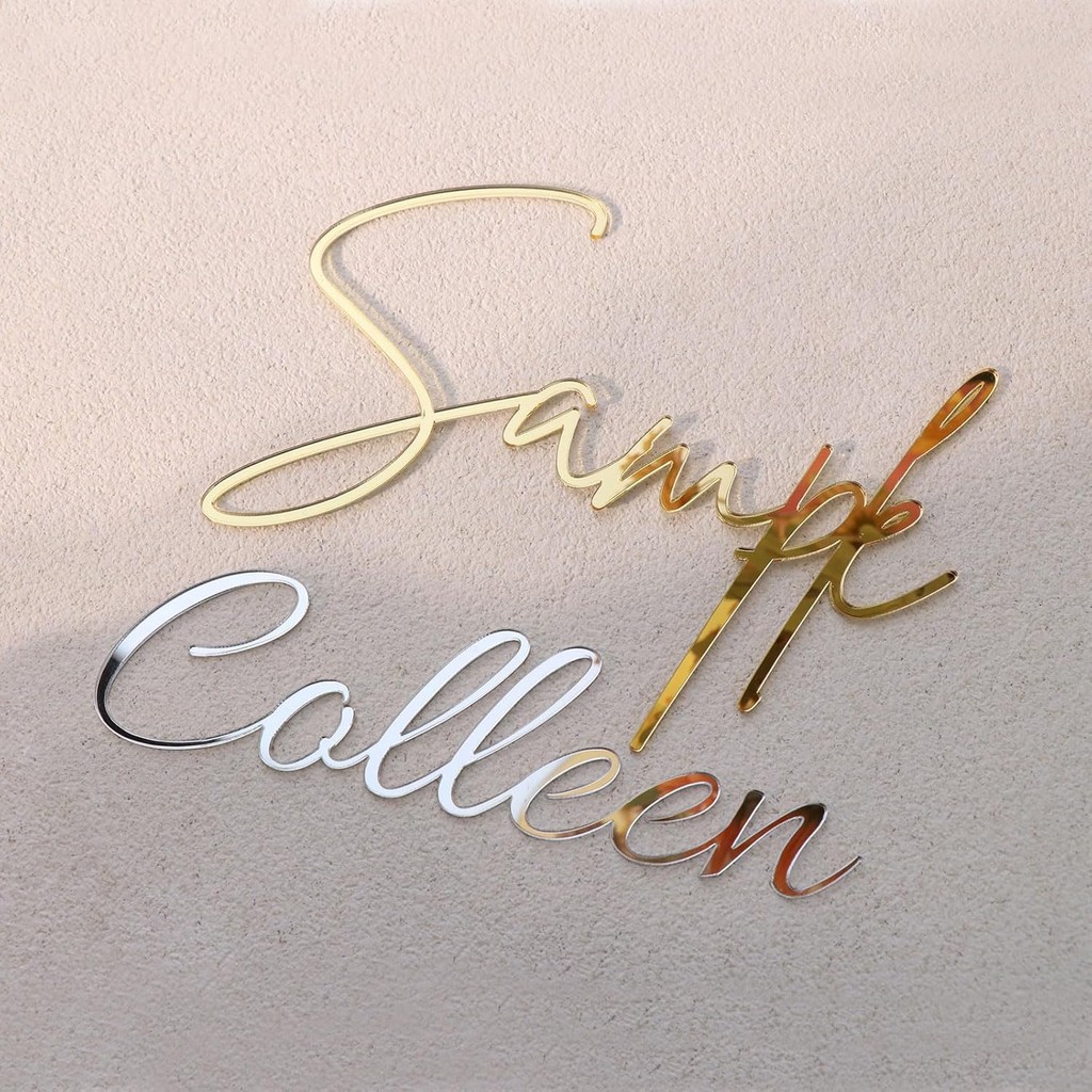 Custom Cake Name Sign, Acrylic Cake Name Plaque,Personalized Cake Name ...