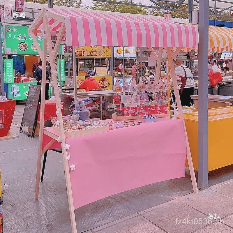 Trendy Street Vendor Foldable Market Mobile Solid Wood Display Stand ...