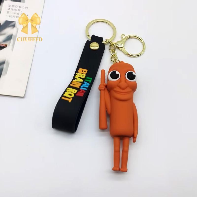 Chuffed Italian Brainrot Children Cartoon Keychain Tung Tung Tung Sahur ...