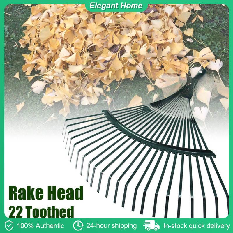 Outdoor Grass Rake Head Gardening Tool steel wire rake withered leaf ...