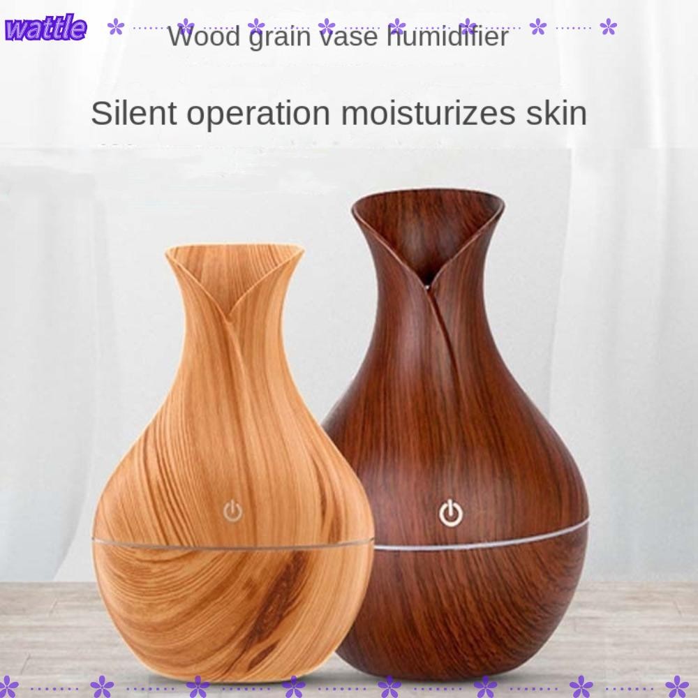 WATTLE Electric Humidifiers, Vase Shaped 7 Color Change Essential Oil ...
