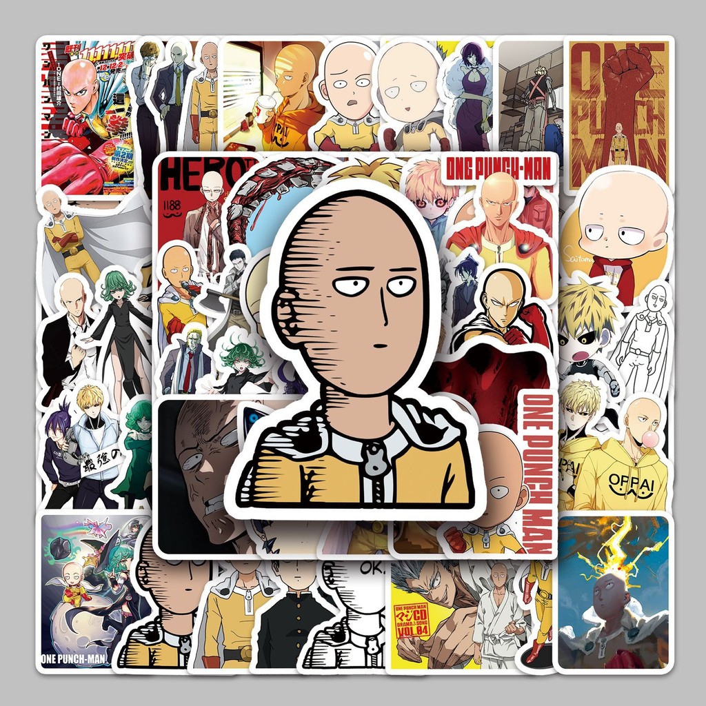 ONE PUNCH-MAN Series 01 Stickers 55Pcs/Set Saitama DIY Fashion ...