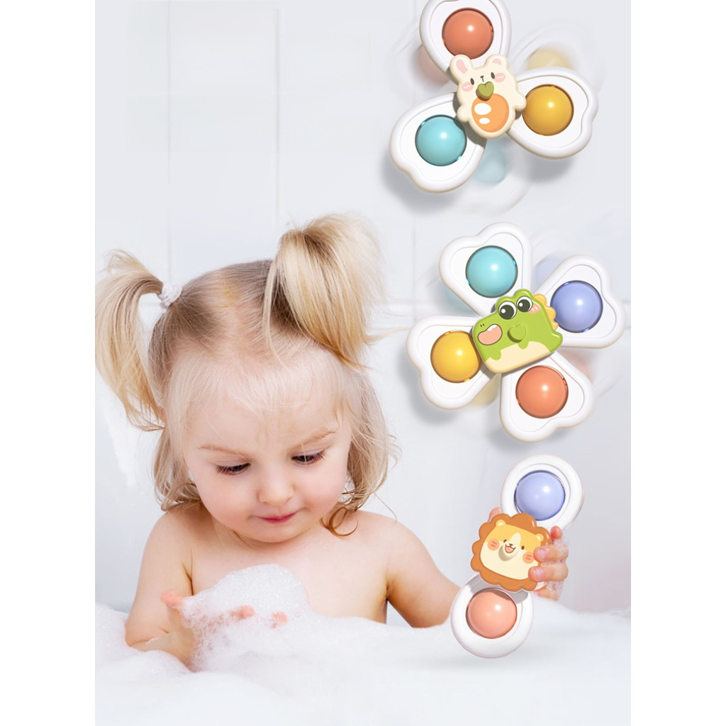 Baby Spinning Toy with Suction Cups, Fidget Toy with Animatronic 3D ...
