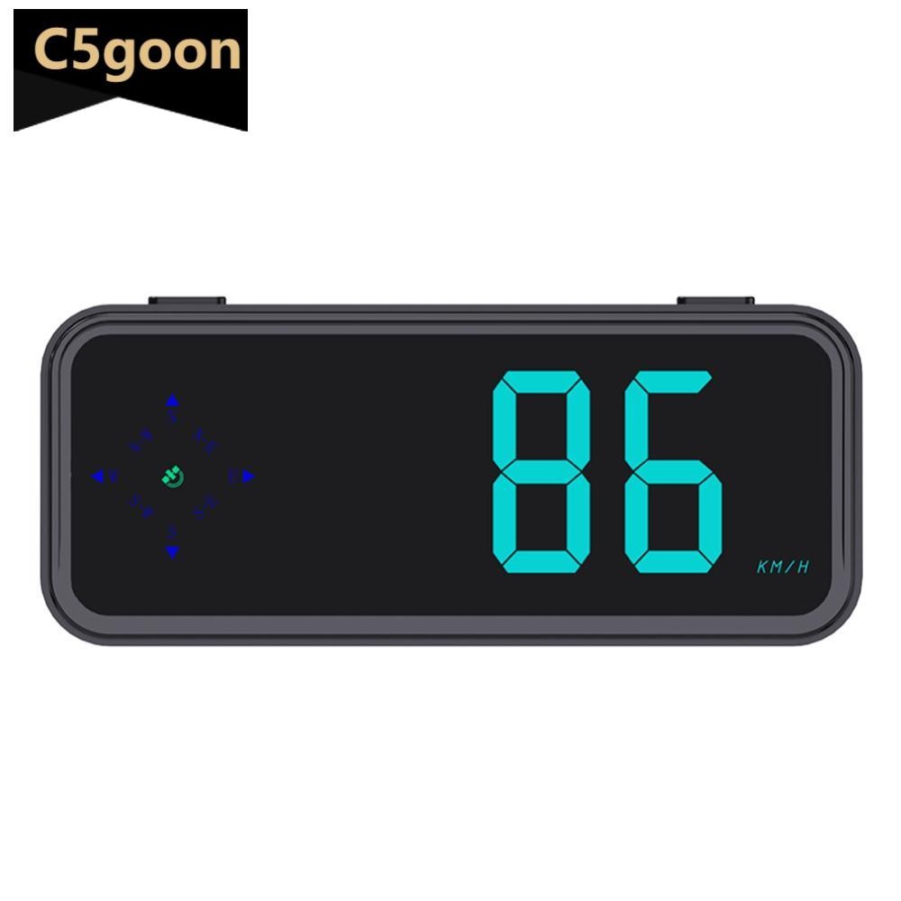 C5GOON Car HUD GPS Display Digital Speedometer Time Clock Display Over ...