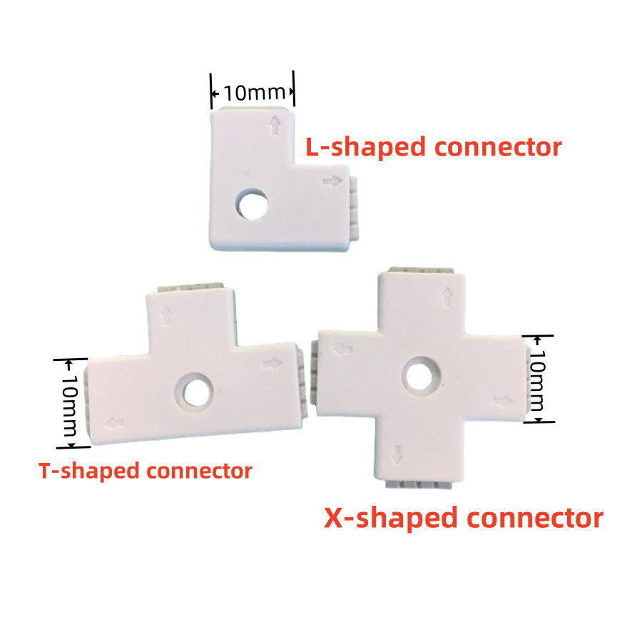 Four pin female L-shaped T-shaped X type RGB 5050 corner rainbow light ...