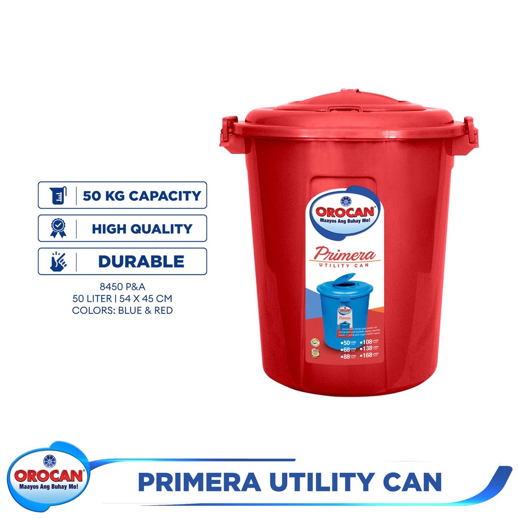 Orocan Primera Utility Can Liter (Blue/Red) | Shopee Philippines