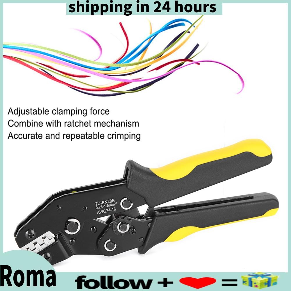 Romanticshop Ratcheting Wire Terminal Crimper Tool Ratchet Crimping ...