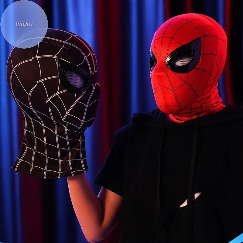 THICH Spiderman Headgear Mask With Moving Eyes Cosplay Moving Eyes ...