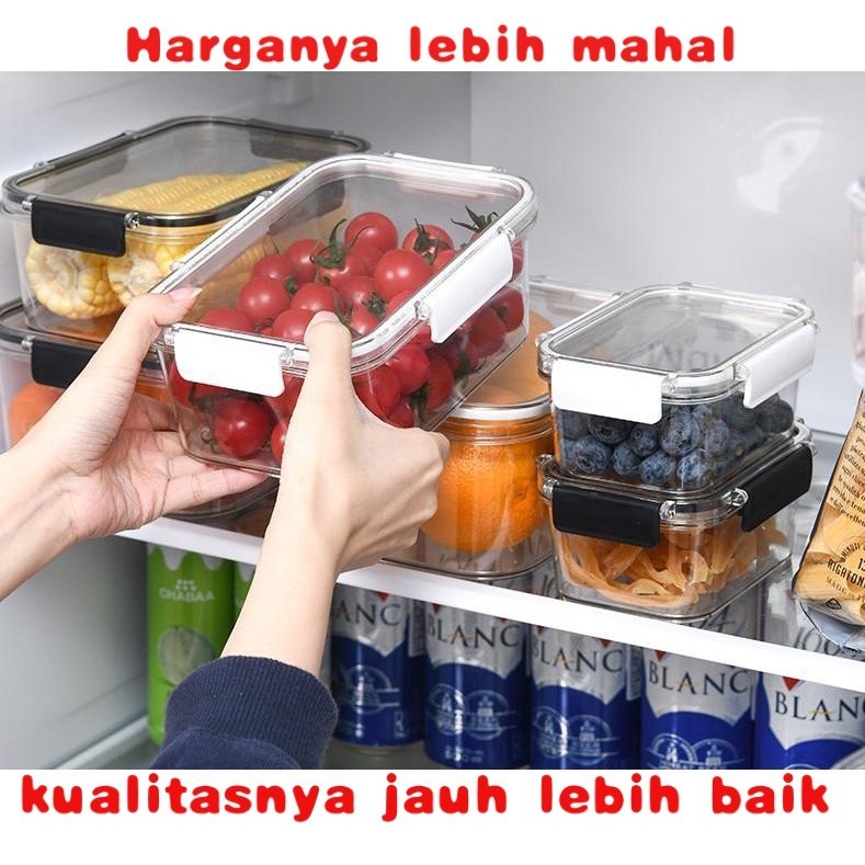 PUTIH HITAM Food CONTAINERS PREMIUM AIRTIGHT Food STORAGE ANTI SPILL ...