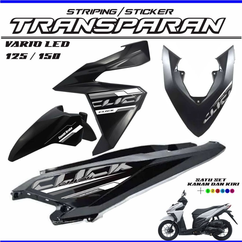 TRANSPARENT STICKER VARIATIONS STRIPING STICKER ELEGANT MOTIF VARIO LED ...
