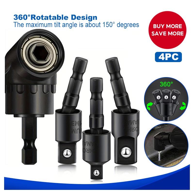 SOLIVIBE Impact Drill Bit Extension Set with 105° Right Angle Adaptor ...