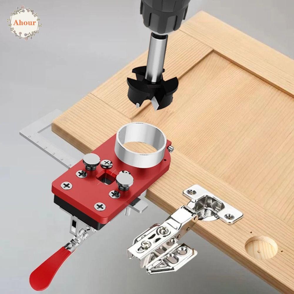AHOUR Hinge Hole Opener, Accurate Positioning Tool Fixture Ruler Hinge ...