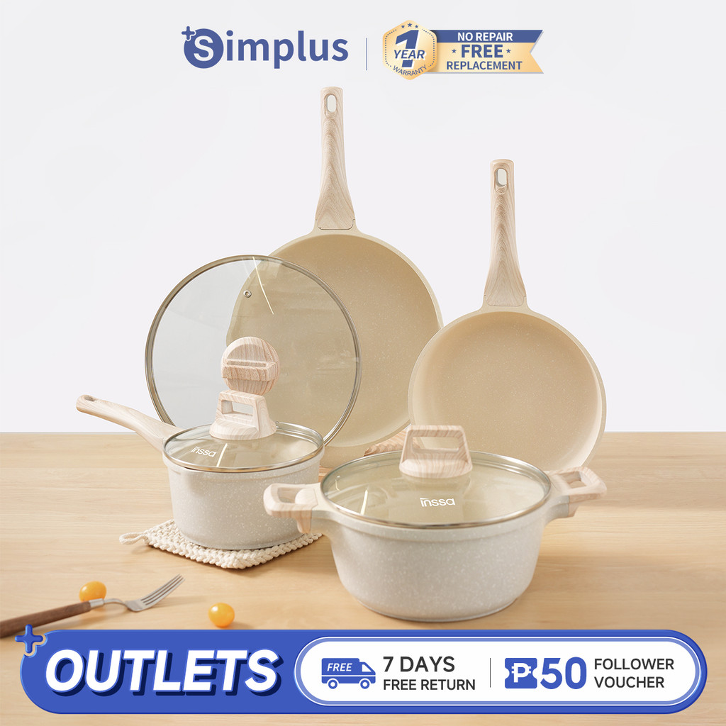 Simplus Nonstick Pots and Pans With Lid Cookware Set PFOA Free Suitable ...