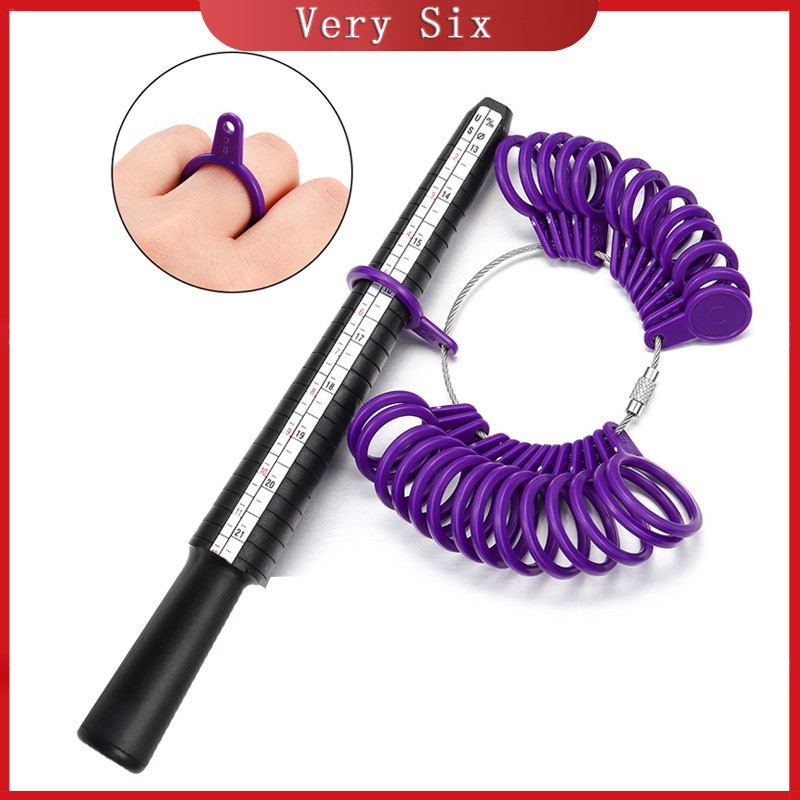 Ring Sizer Measuring Tool Ring Measuring Stick UK/US Size Finger Coil ...