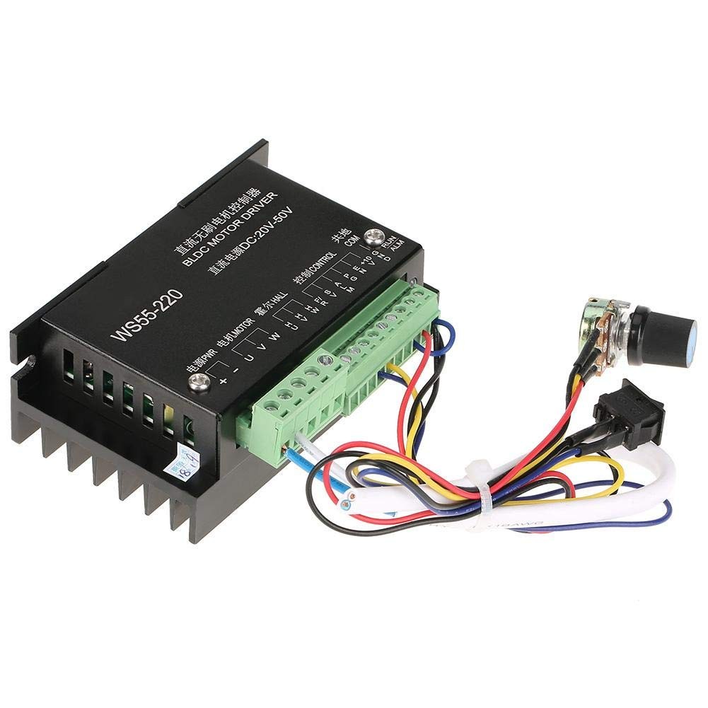 DC Brushless Motor Controller, WS55-220 DC 48V 500W CNC Controller High ...