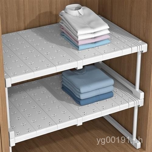 Partition Layered Storage Rack Wardrobe Wardrobe Stretchable Partition ...