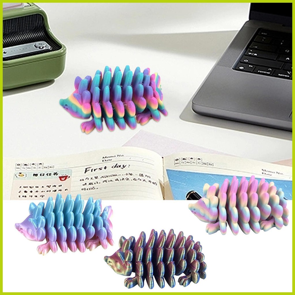 3D Printed Hedgehog Figure Flexible Articulated Animal Action Figure ...