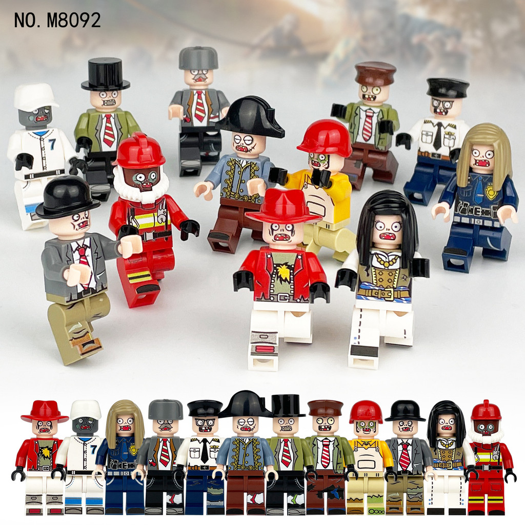 Zombie Firefighter Building Block Minifigure Children Educational Small ...