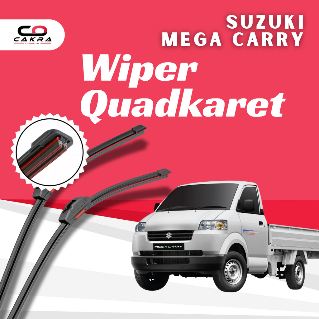 Suzuki Mega Carry Pickup Frameless Quad Blade Wiper 4 Rubber Blades 1 ...