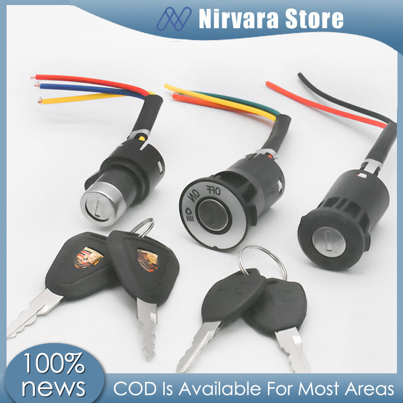 Ignition Switch For Ebike 3 Wires Ignition Power Lock Key Switch For ...