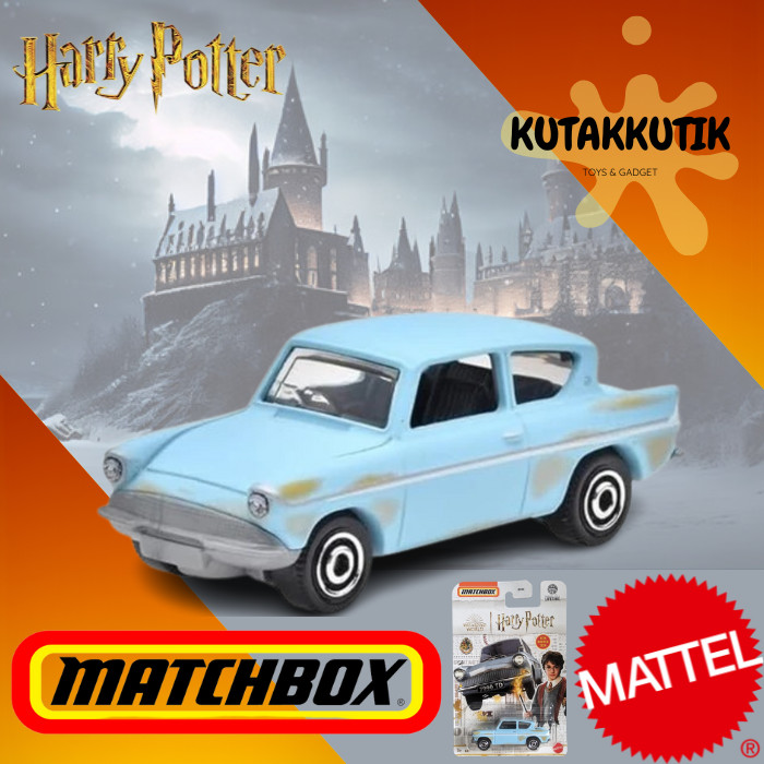 Matchbox Harry Potter Magic Flying Car 1962 Ford Anglia Blue Rusty ...