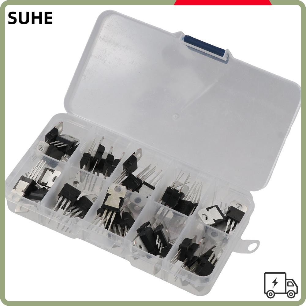 HI-SUHE 50Pcs Three-terminal Regulated Transistor, 10 Values LM317, L7805, L7806, L7808 TO-220 ...