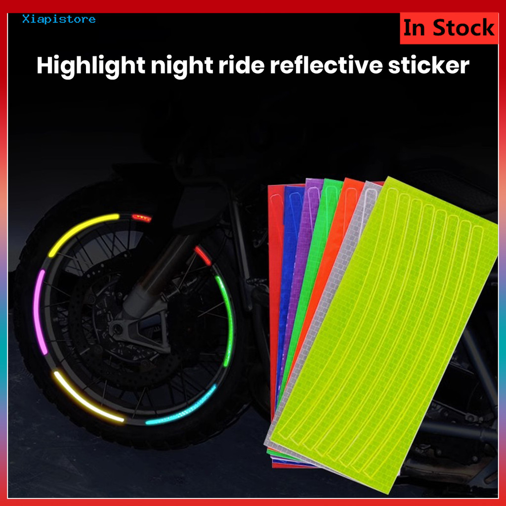 XPS 6Pcs Bike Reflective Sticker High Visibility Night Riding MTB ...