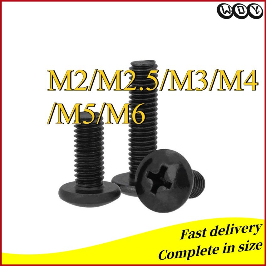 Black Big flat head Phillips screw， Malaking flat na screw na Phillips，Large flat head Phillips ...