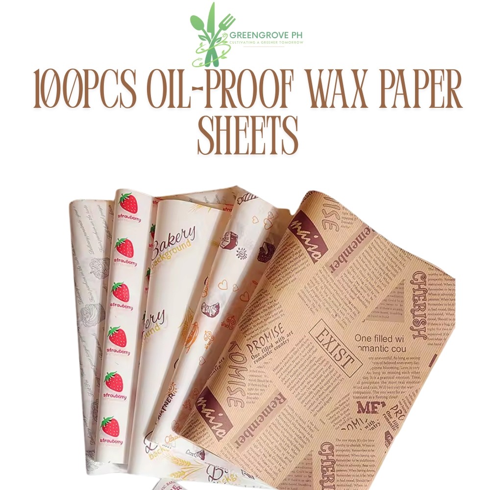 100pcs Oil-Proof Wax Paper Food Wrapper | Sandwich Paper | Greaseproof ...