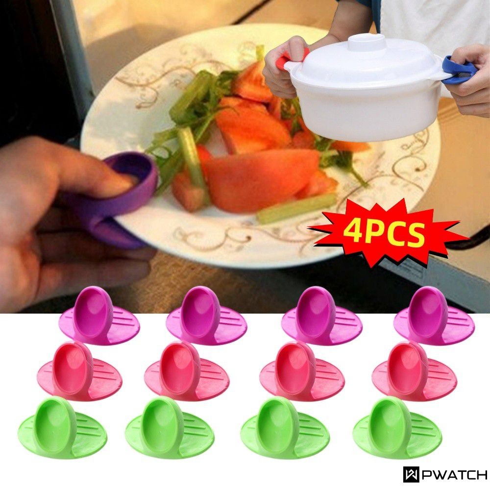 2/4pcs Kitchen Silicone Insulated Finger Cover Oven Microwave High ...
