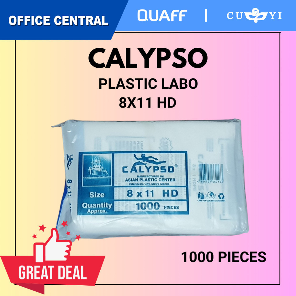 Calypso 8x11 HD Plastic Labo 1 Pack (1000 Pieces) | OCT | Shopee ...