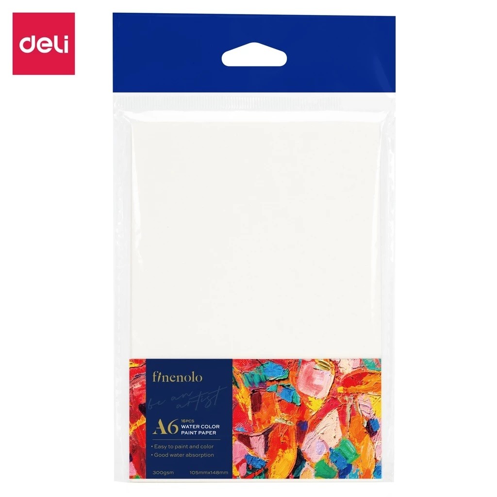 Deli Finenolo Watercolor Paper A4 A6 300gsm 16 sheets - EC270 | Shopee ...
