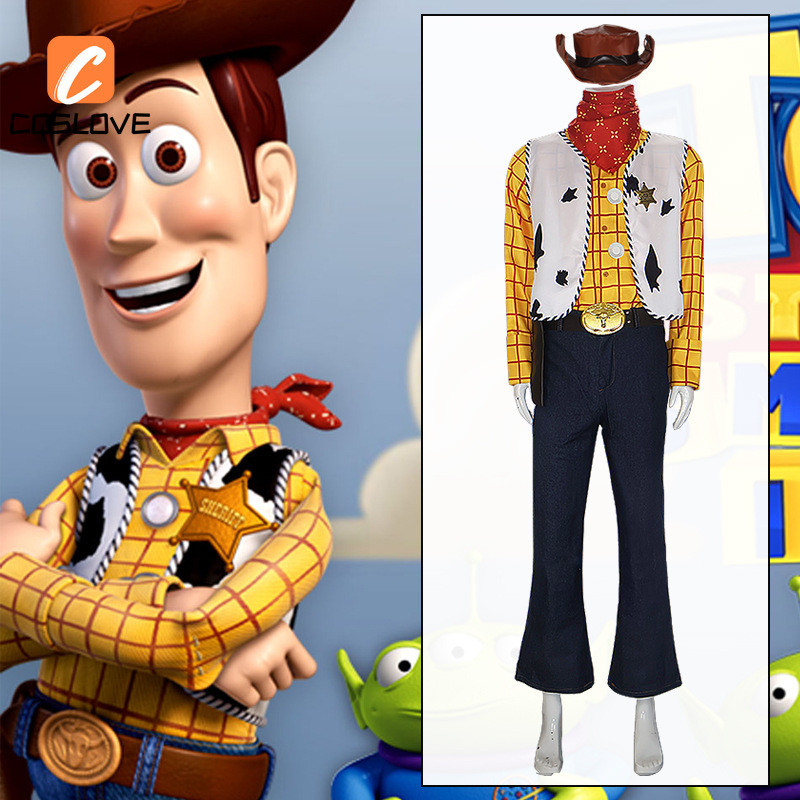 Anime Movie Toy Story Sheriff Woody Cosplay Clothing Full Set Costume ...