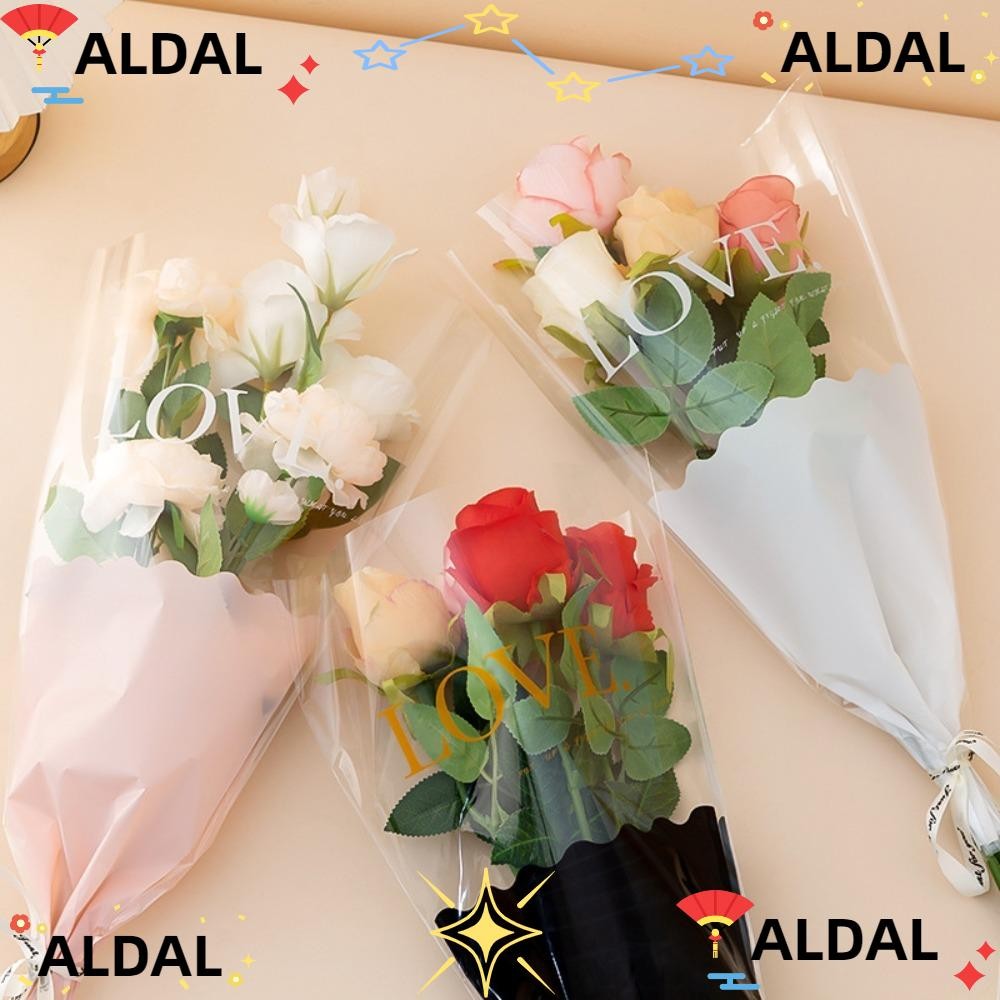 ALDAL 50 PCS Bouquet Packing Bag, Single Rose Plastic Rose Packing ...