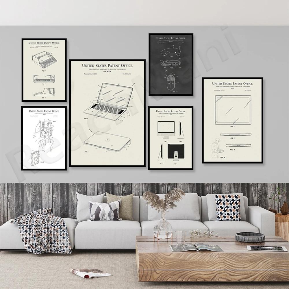 Vintage Computer Patent Prints Tablet MP Blueprints Programmer Wall Art ...