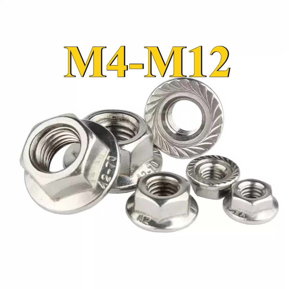 304 Stainless Steel Reverse Thread Flange Nut M4/M5/M6/M8/M10/M12 (DM12 ...