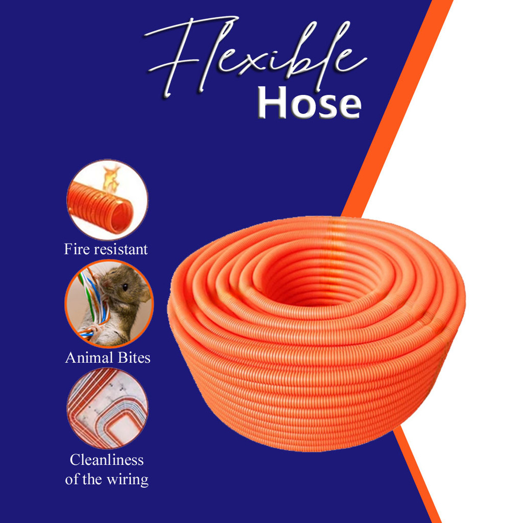 ECOPIPE PVC Orange Flexible Hose 1/2 (Sold Per ROLL 50meters/100meters) | Shopee Philippines