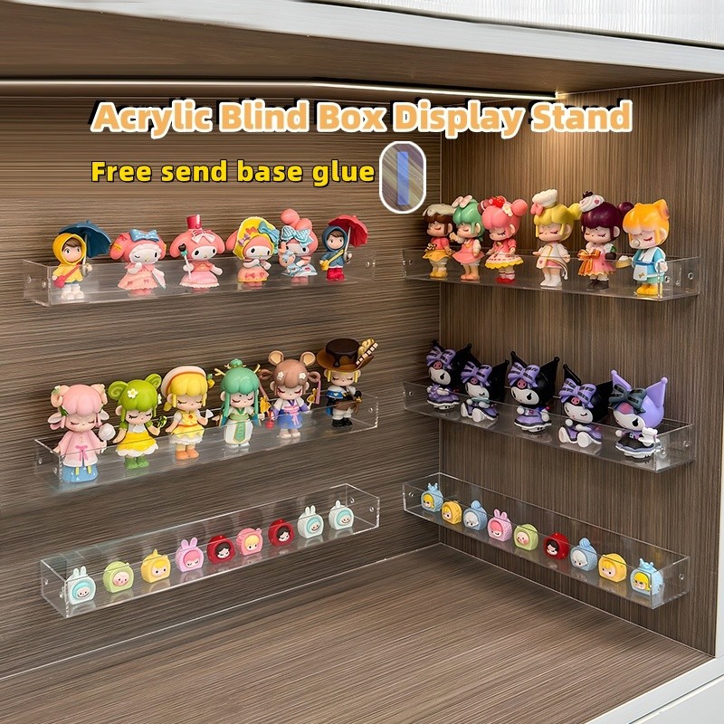 1/2/4/6pcs Acrylic Display Stand Wall Mounted Blind Box Toy ...