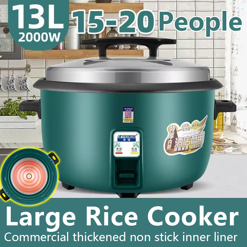 Rice Cooker 6L-23L Commercial Thickened Non Stick Inner Liner Electric ...
