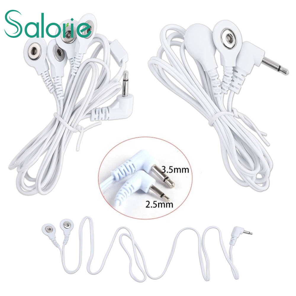 2 Way/4-Way Electrode Wire Button Cable For EMS Muscle Stimulator ...