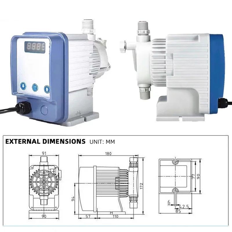 Mini Acid micro automatic chemical liquid chlorine metering dosing pump ...
