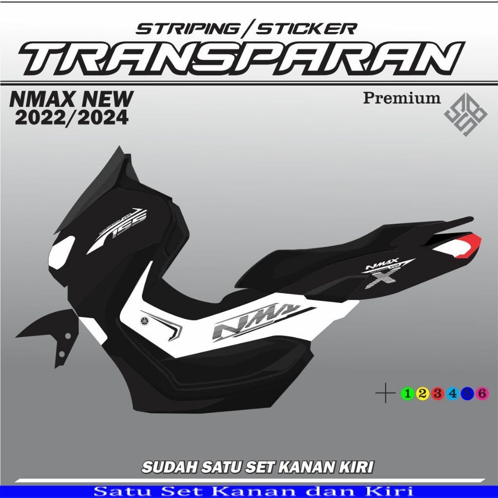 Variations on Transparent Uv Striping Stickers NMAX New 155 Art Grid ...