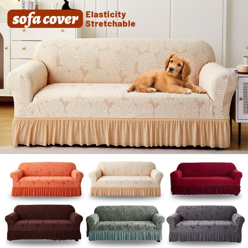 COD Sofa Cover Stretchable Sofa Cover L Shape Universal Sofa Cover Sit ...