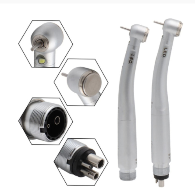 Dental LED High Speed Handpiece Air Turbine Self-powered E-generator Push Button Handpiece ...