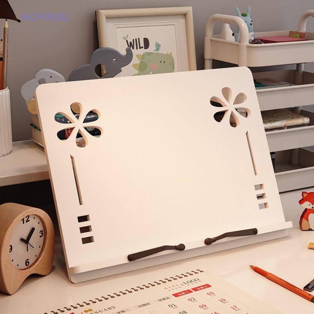 KORROL Wood Reading Stand, Adjustable Multi-Position Book Holder Tray ...