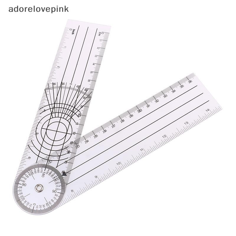 adorelovepink 1PC Multi-Ruler Goniometer Angle Medical Spinal Ruler 360 ...