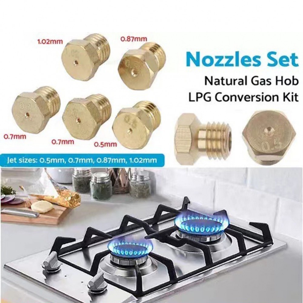 LPG Gas Jet Set Burner Conversion Kit Pack of 5 Nozzles in Various ...