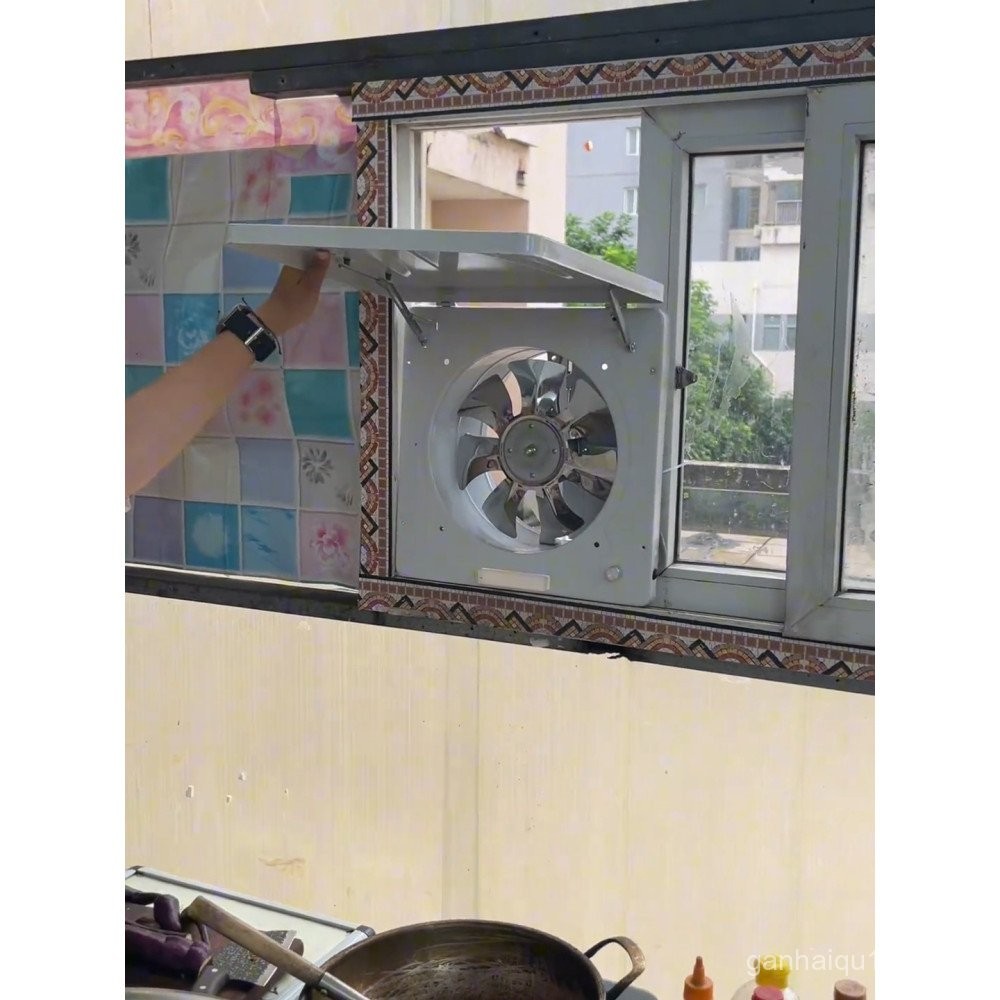 Kitchen Oil Smoke Powerful Exhaust Fan No Drilling Required Window ...